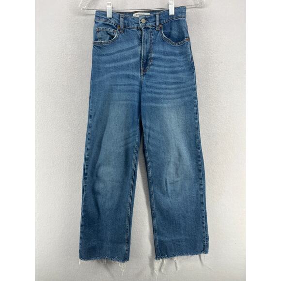 Reformation | Jeans | Reformation Jeans 24 Emma High Rise Frayed Wide ...